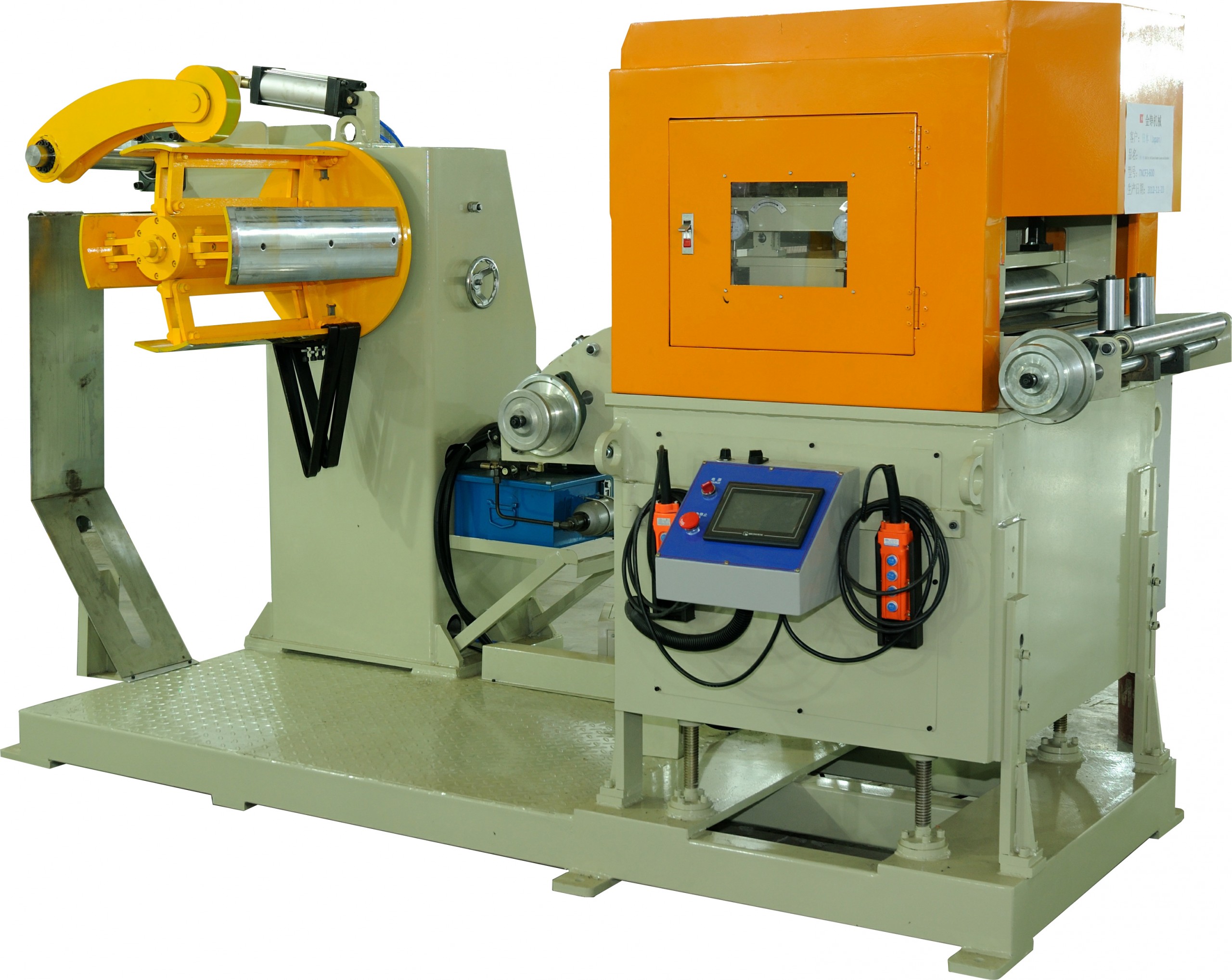 TNCF2 3 in 1 Compact Coil Decoiler, Straightener Feeder for Press Coil Feed - KingJime Machine ...